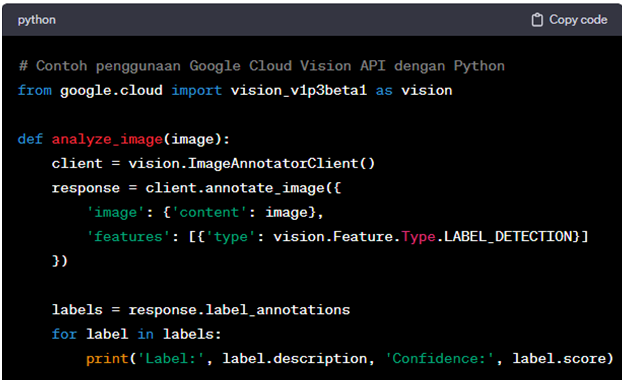 Pemrosesan Gambar Real-Time: Panduan Penggunaan Google Cloud Vision API dalam Aplikasi Streaming